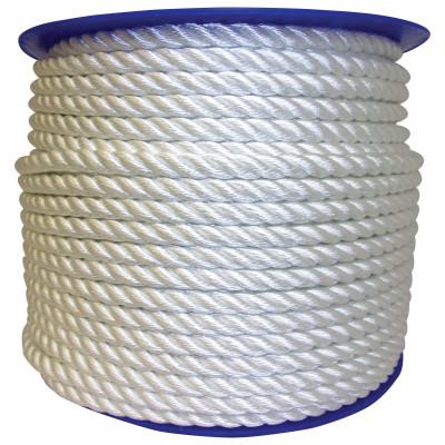 Orion Ropeworks Twisted Nylon Ropes, 9,529 lb Cap., 600 ft, Nylon, Whi ...